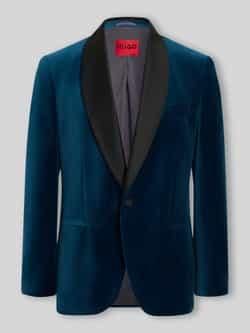 HUGO BOSS Slim Fit Smoking mit Samtstruktur
