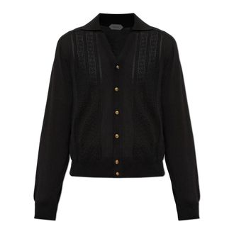 Versace Seiden Cardigan - - Knitwear - Herren - Schwarzk - S