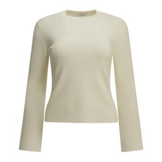 Max Mara Manto Pullover mit Rundhalsausschnitt - - Knitwear - Damen - Wei&szlig; - S