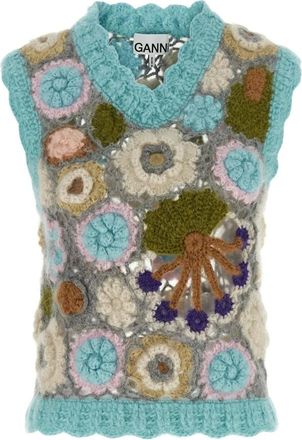 Ganni Femme, Pulls, Multicolore, Taille: 38 FR Dreamy Floral Vest