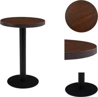 vidaXL Bistrotisch Dunkelbraun 50 cm mdf - Esstisch - Bistrotisch - Wohnzimmertisch - Kleiner Tisch - Runder Tisch