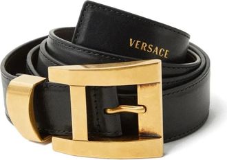 Versace Femme, Accessoires, Noir, Taille: 75 CM Belt H.30 Calf Leather
