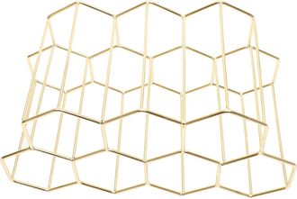 Hemobllo DIKACA Eisen Weinregal 7 flaschenhalter Metall Flaschenst&auml;nder Stabil f&uuml;r Esszimmer K&uuml;che Bar Moderner Tisch Weinhalter Praktischer Stauraum Dekorativ