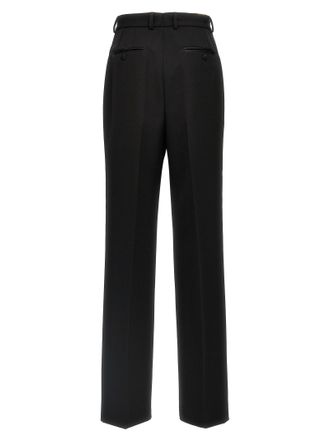 Dolce & Gabbana Wool Gabardine Tuxedo Trousers - Black