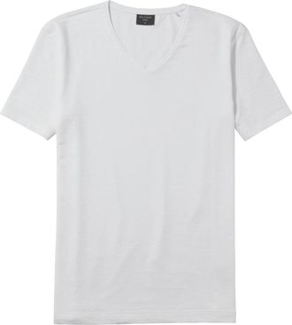 Olymp Herren T-Shirt Langarm Casual.Wirk,Einfarbig,Regular fit,Weiss 00,XXL