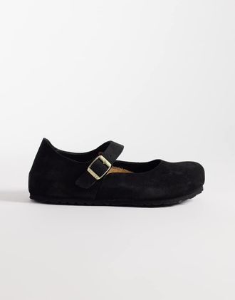 Birkenstock Mantova - Mary-Jane-Schuhe aus Wildleder in Schwarz