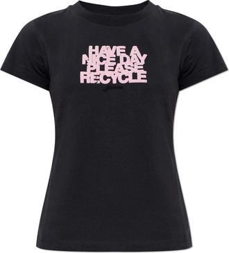 Ganni Femme, Tops, Noir, Taille: 44 FR T-Shirt Avec Imprim&eacute;