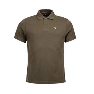 Barbour Tartan Trim Piquet Polo Shirt - - Tops - Herren - Gr&uuml;n - S