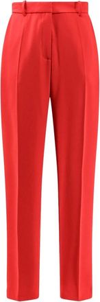 Elisabetta Franchi Pantalon en cr&ecirc;pe l&eacute;ger - Femme - Pantalons - Rouge - Taille: 44 FR