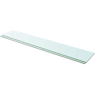 vidaXL Vidaxl - Ensemble de 2 &eacute;tag&egrave;res en verre avec conception &eacute;l&eacute;gante disponible en diff&eacute;rentes tailles Taille : 110 x 20 cm