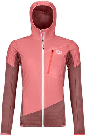 Ortovox LADIZ HYBRID JACKET W - Funktionale Merino Hybrid-Jacke für DAMEN mit winddichten Einsätzen für den alpinen Einsatz - VIOLETT - DAMEN - XL