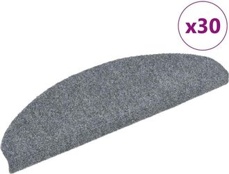 vidaXL Stufenmatten Selbstklebend 30 Stk. Hellgrau 65x21x4 cm - Vidaxl