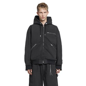 MASTERMIND WORLD Stonewashed Hooded Work Jacket