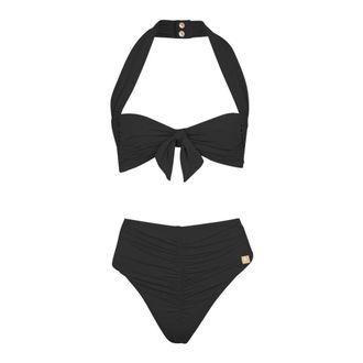 Balmain Schlichter zweiteiliger Badeanzug - - Swimwear - Damen - Schwarzk - M