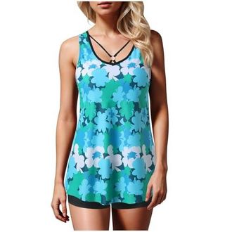 Generic Maillot De Bain Natation Femme- Maillot De Bain Bikini Fendu pour Imprim&eacute; Sexy Et Conservateur