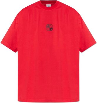 VETEMENTS Homme, Tops, Rouge, Taille: XS T-shirt avec imprim&eacute;