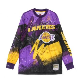 Mitchell & Ness Langarmplatten - - Tops - Herren - Lila - XL