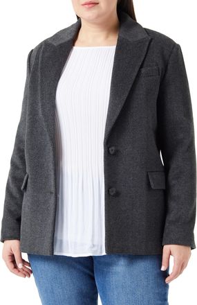 Benetton Damen Giacca 2STBDW017 Anzugjacke, Grigio Scuro 901, 46