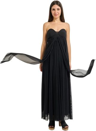 Pennyblack Femme, Robes, Noir, Taille: 38 FR Robe Longue avec Cache-&eacute;paule