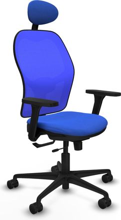 Piqueras y Crespo Ergonomischer Home Office Jorquera Stuhl mit 3D-Armen, h&ouml;henverstellbarer Lendenwirbelst&uuml;tze und festem Kopfteil, ausgestattet mit Syncro/Traslack und