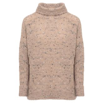 D.exterior Hochgeschlossener Pullover aus Wolle - - Knitwear - Damen - Beige - M