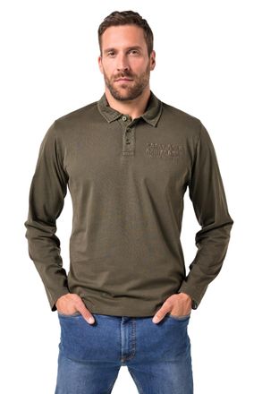 JP1880 Herren gro&szlig;e Gr&ouml;&szlig;en &Uuml;bergr&ouml;&szlig;en Menswear L-8XL JP1880 Poloshirt, Langarm, Brust-Stick, bis 8 XL Dunkles seegras 5XL 842658120-5XL