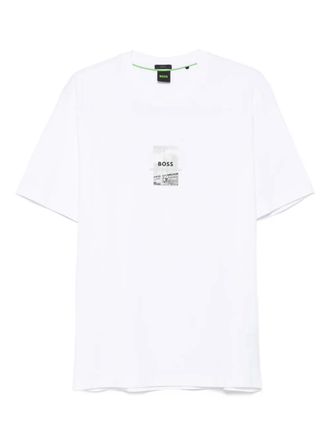 BOSS T-Shirt mit grafischem Print - Weiß