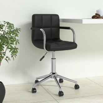 Les Tendances Chaise Fauteuil de bureau pivotante Style Moderne Noir Similicuir vidaXL