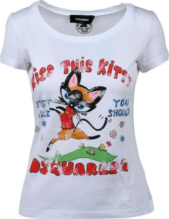 Dsquared2 Femme, Tops, Blanc, Taille: 40 FR T-shirt