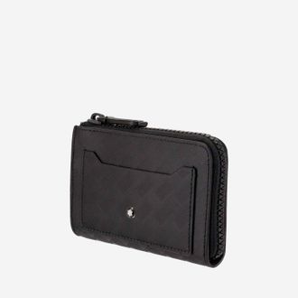Montblanc Mens Key Case With 4 Compartments Black Leather Accessory