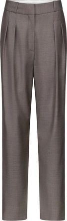Loulou Studio Femme, Pantalons, Brun, Taille: 40 FR Sbiru LDS Straight Leg Pants