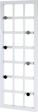 Haku M&ouml;bel Wandgarderobe Chrom, wei&szlig;, Metall - Ma&szlig;e: B 60 cm x H 22 cm x T 4 cm, Style: Modern