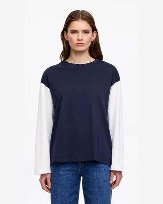 Arket Oversized-T-Shirt Mit Langen &Auml;rmeln -Blau