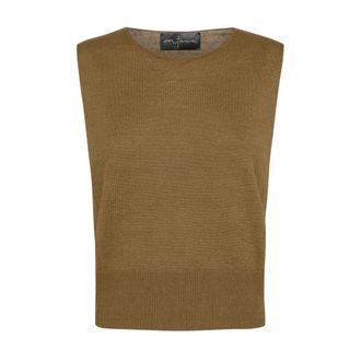 Cortana Leinen Strickweste - - Tops - Damen - Gr&uuml;n - XS