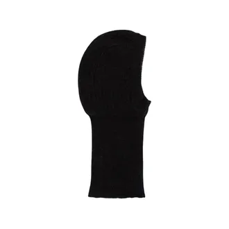Ann Demeulemeester Chapeau en maille c&ocirc;tel&eacute;e - Homme - Accessoires - Noir - Taille: ONE Size