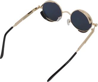 ZJchao Lunettes de Soleil Rondes &agrave; Monture M&eacute;tallique avec Protection UV, Lunettes Unisexes L&eacute;g&egrave;res pour lext&eacute;rieur, la Plage, l&eacute;t&eacute;, Design R&eacute;tro &eacute;l&eacute;gant (Mo