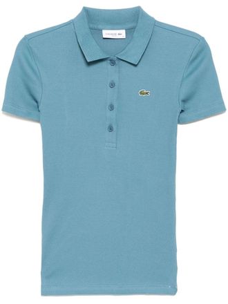 Lacoste Geripptes Poloshirt - Blau