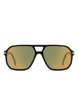 Carrera Sonnenbrille mit eckigem Gestell - Schwarz