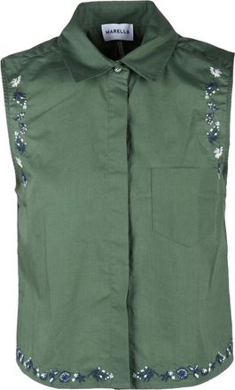 Marella Femme, Blouses et Chemises, Vert, Taille: 40 FR Savoia Shirt