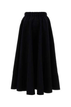 Extreme Cashmere Womens Black Flannel Venus Skirt Raven Exterior: Wool Cashmere Gonne