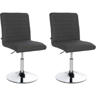 Clp 2er Set Esszimmerstuhl Elvas Stoff dunkelgrau