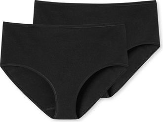 Schiesser Midislip SCHIESSER 95/5, Damen, Gr. 38, schwarz (000, schwarz), Single Jersey, Obermaterial: 95% Baumwolle, 5% Elasthan, unifarben, eng, Unterhosen, m
