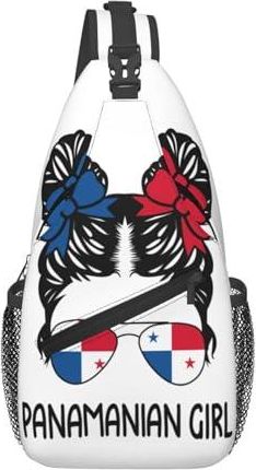 Generic Femmes Panam&eacute;ennes Aux Cheveux En D&eacute;sordre Et Lunettes De Soleil Panama Pride Sac &Agrave; Bandouli&egrave;re Pratique Pochette Epaule L&eacute;ger Sac Poitrine Pour Rando
