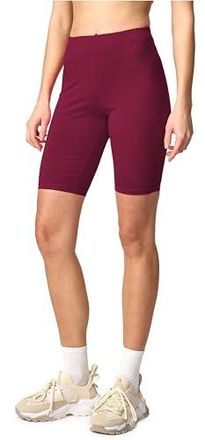 Merry Style Leggings Shorts Femme Coton Confortables - Shorts Cyclisme Femme, Parfaits pour Sport et Quotidien MS10-200 (Bordeaux, XL)