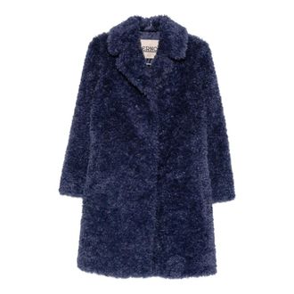 Herno Weicher Kunstpelzmantel - - Coats - Damen - Blau - L