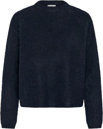 Kaffe Rundhals-Strickware - - Knitwear - Damen - Blau - 2XL