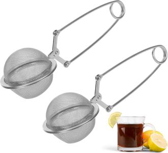 Westmark Klappsiebe, 2 Stück, Ø 5 cm, Länge: 16 cm, Teatime, Rostfreier Edelstahl, Silber,153322E3