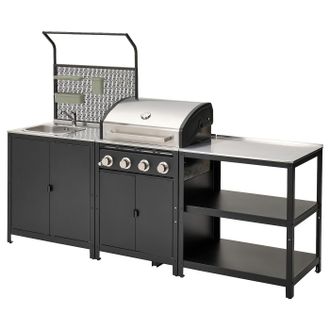 IKEA GRILLSK&Auml;R Au&szlig;enk&uuml;che mit Gasgrill