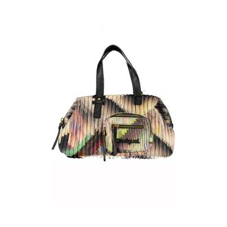 Desigual Femme, Sacs, Multicolore, Taille: ONE Size Sac à main en polyester noir avec bandoulière réglable