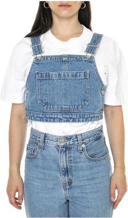 Obey Femme, Tops, Bleu, Taille: 38 FR Top Denim Jeans